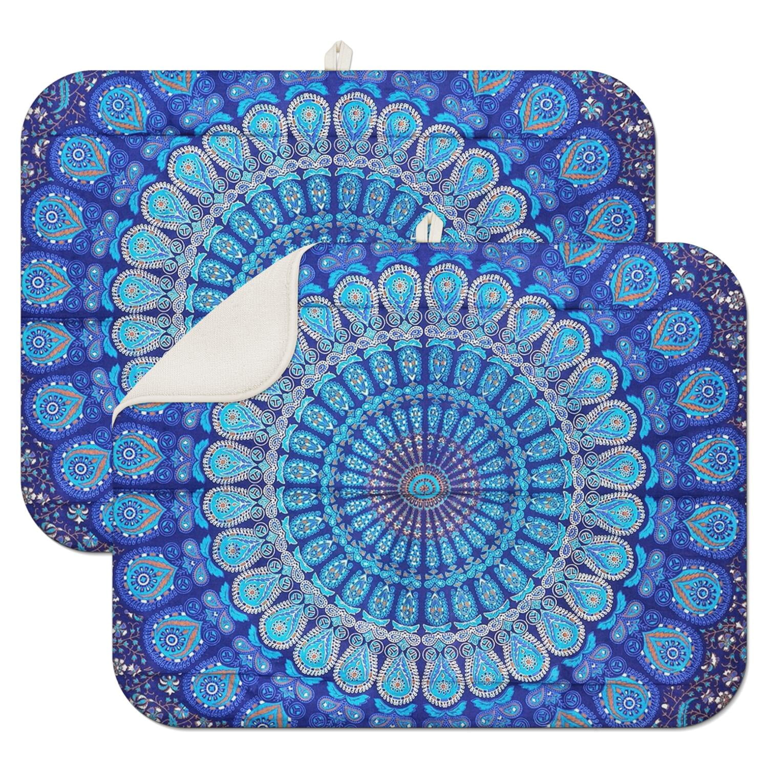 Boho Chic Dish Drying Mat Microfiber Coffee Mat for Kitchen Rustic ...