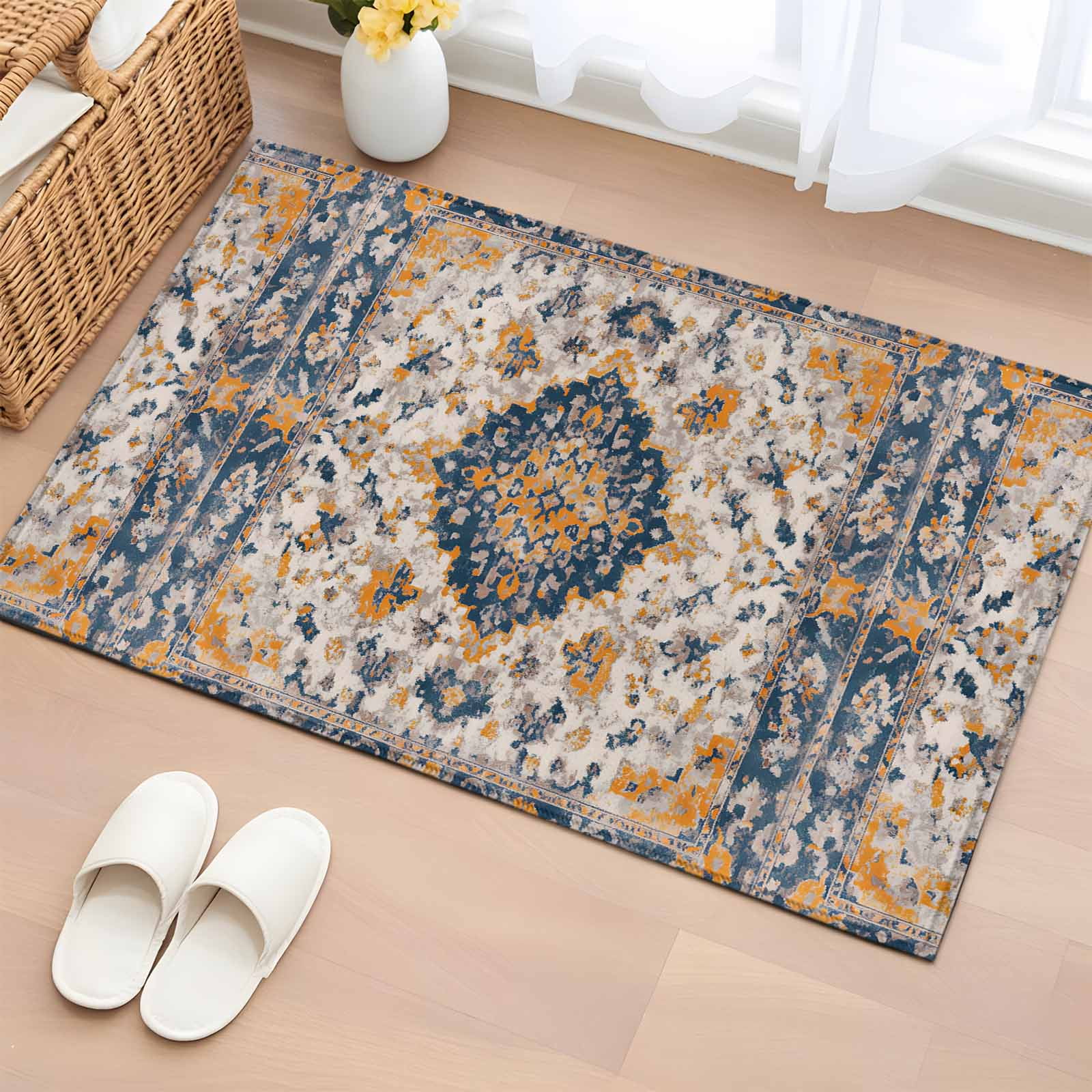Boho Chic Ethnic Bathroom Mats 2x3 FT, Non Slip Small Kitchen Mat ...