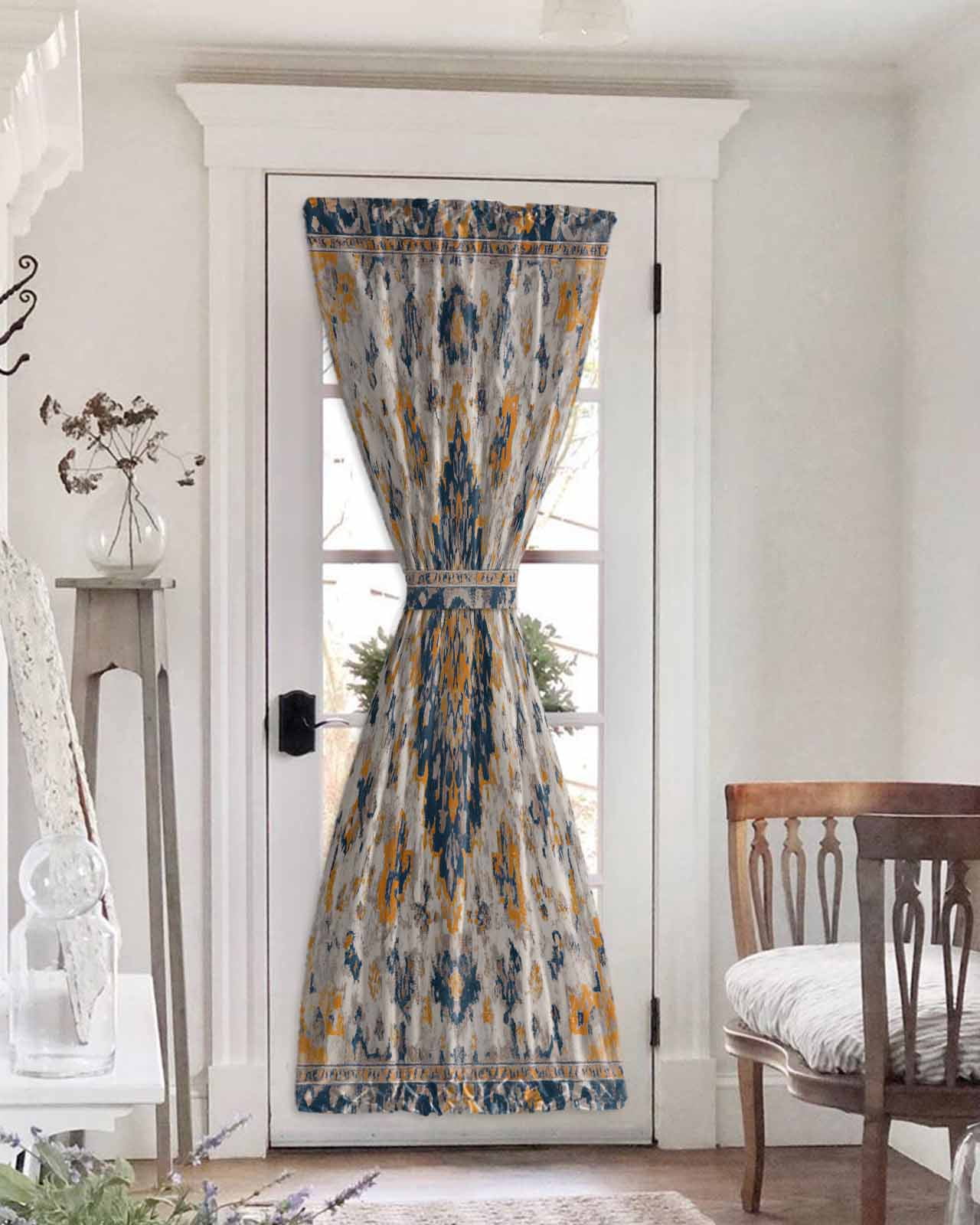 Boho Chic Ethnic Blackout Door Curtains for French, Glass,Front, Back ...