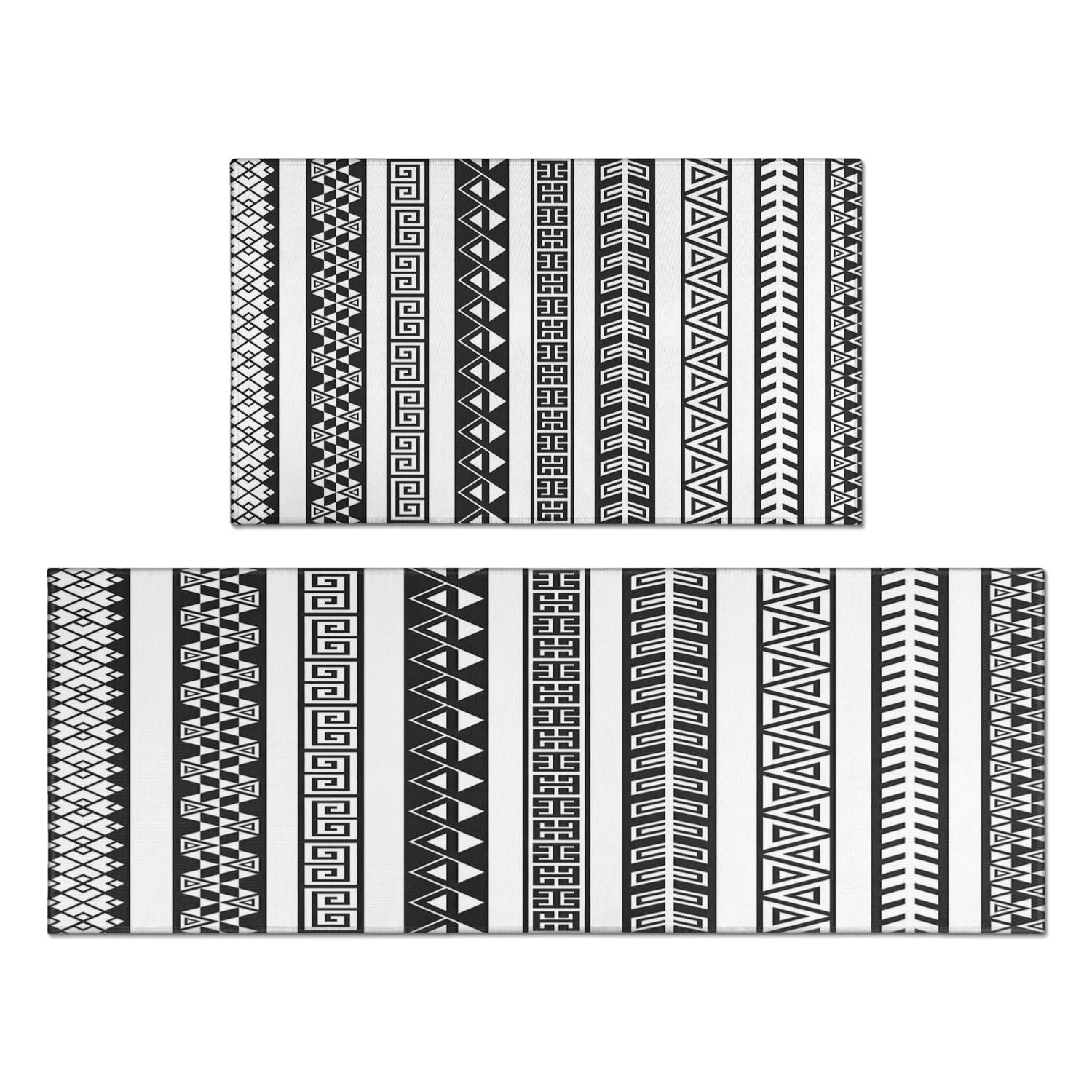 Boho Chic Farmhouse Moroccan Throw Rug - Non-Slip, Low-Pile, Washable ...