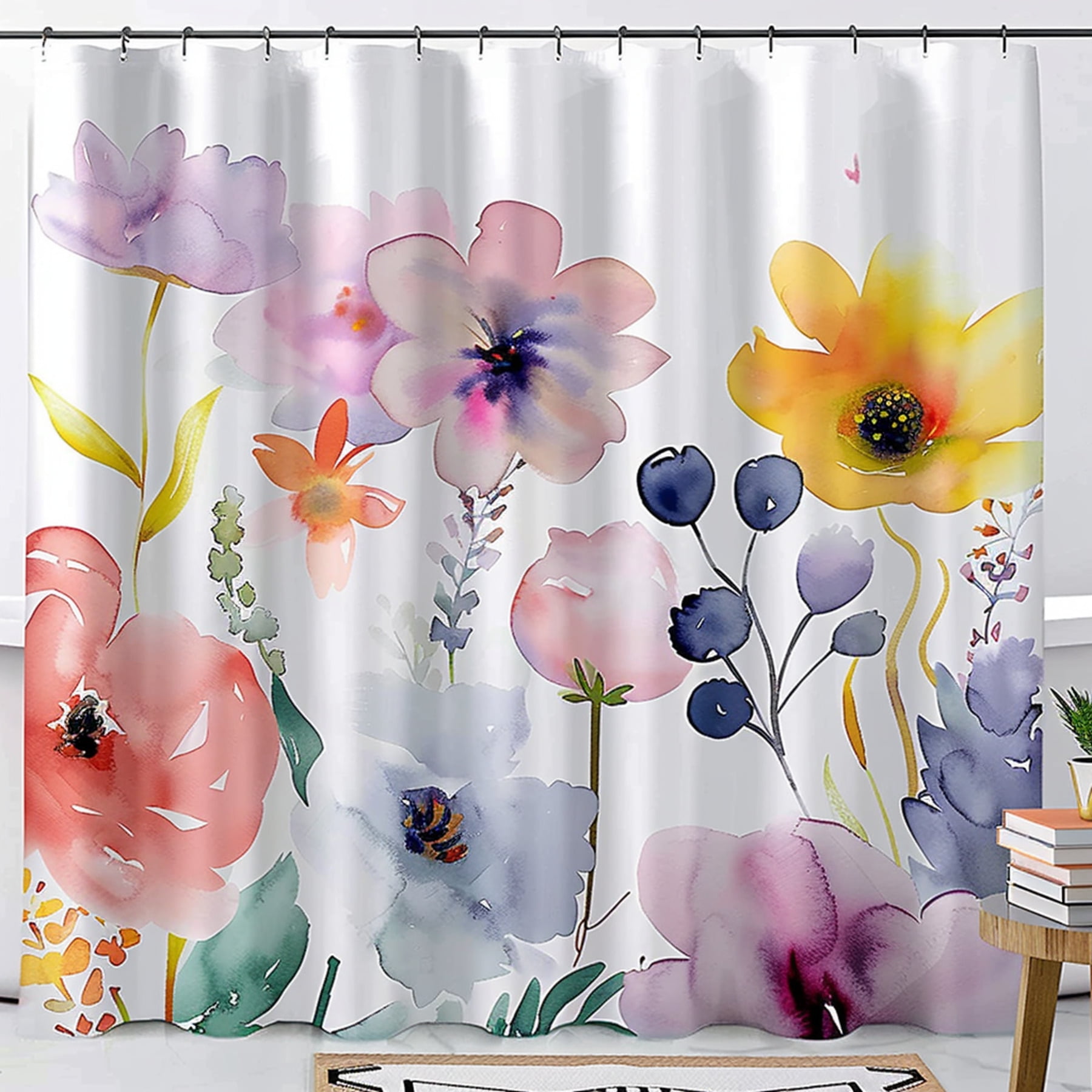Boho Chic Floral Shower Curtain Refresh Your Bathroom With Pastel