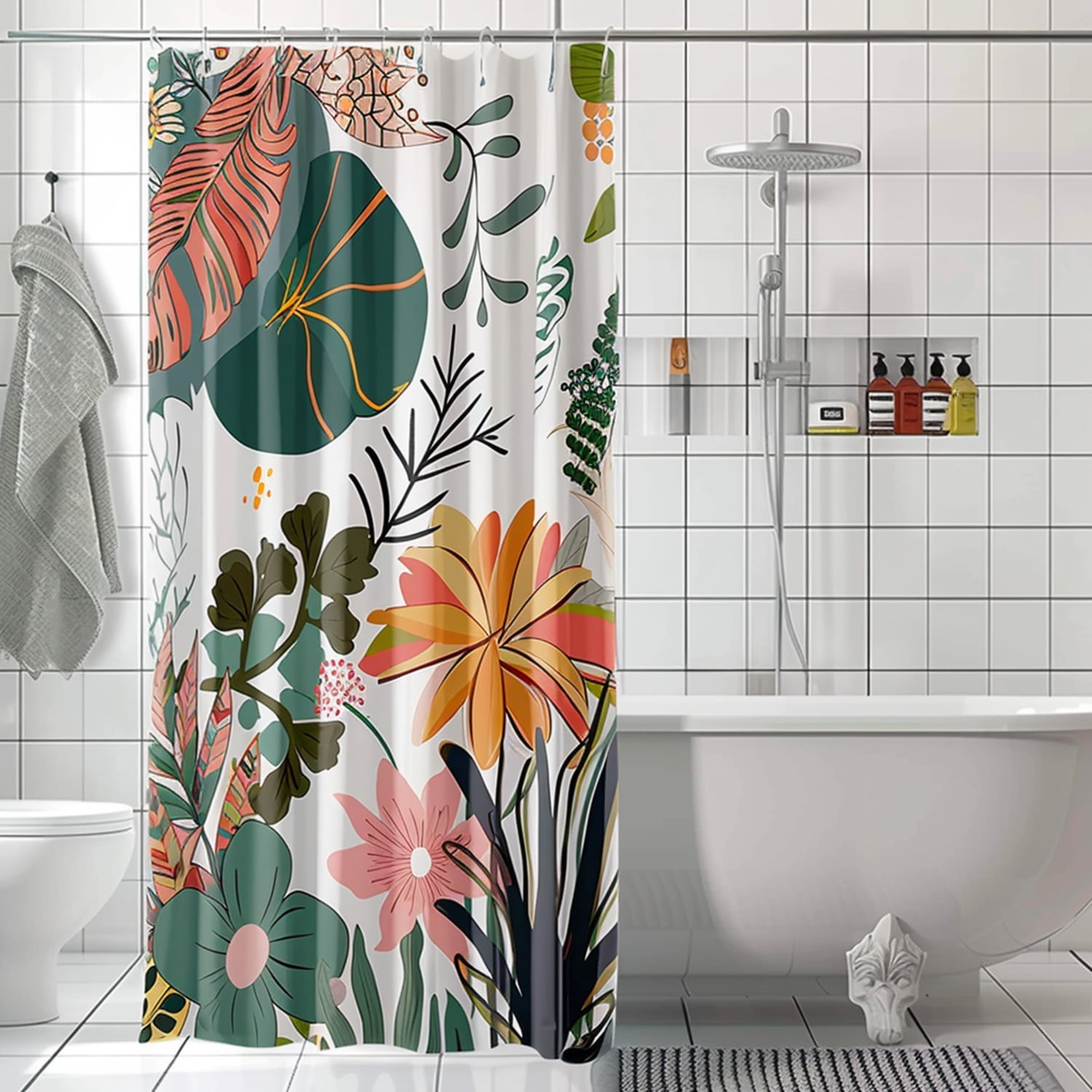 Boho Chic Floral Shower Curtain Transform Your Bathroom With Nature