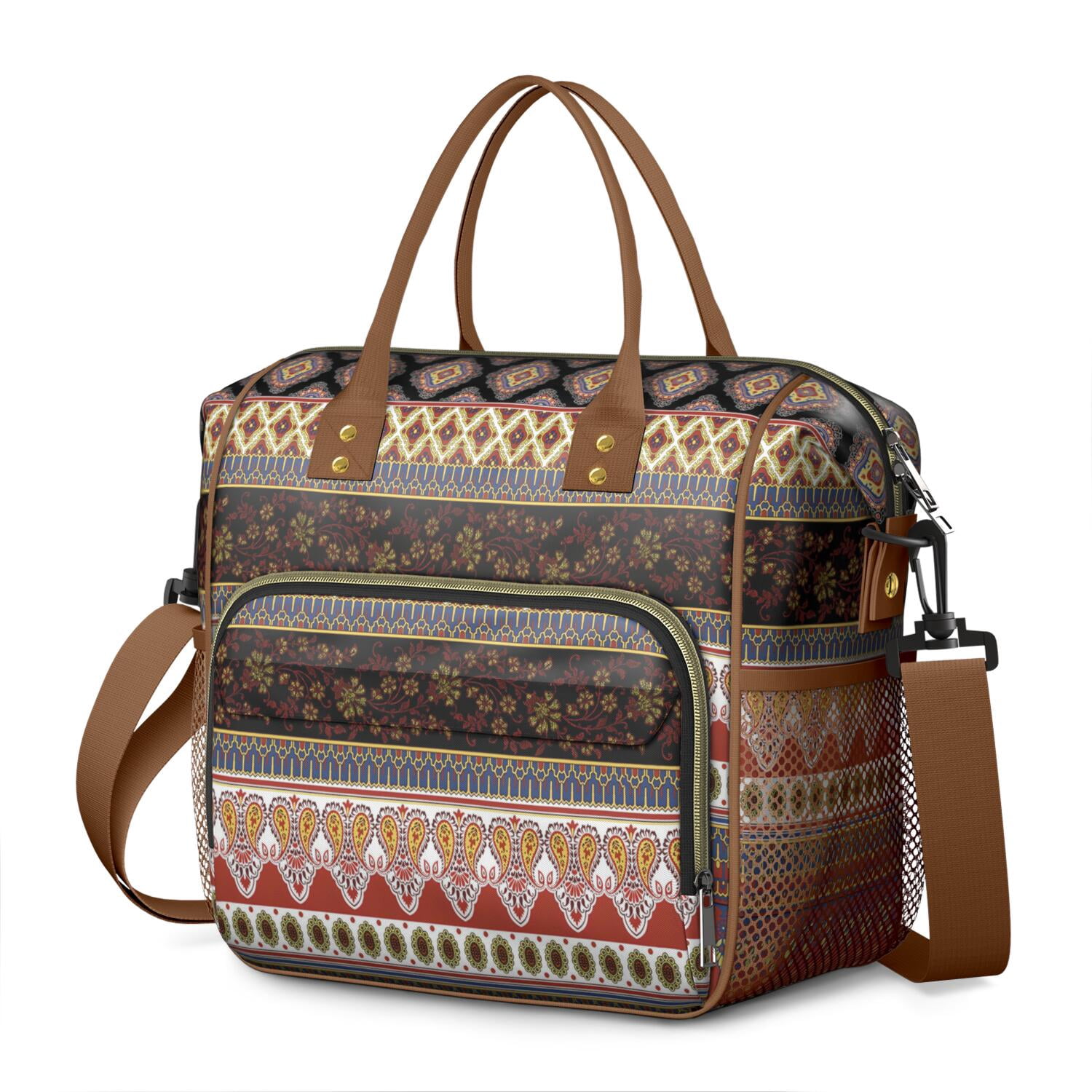 Boho Chic Insulated Lunch Bag for Women – Large Waterproof Cooler Tote ...