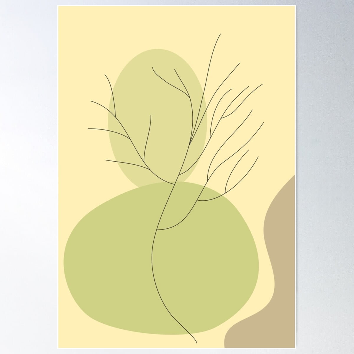 Boho Chic Line Art Art Print Poster Wall Art, Modern Wall Decor For ...