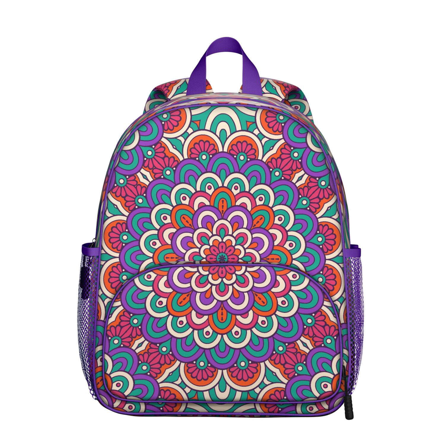 Boho Chic Mandala Ergonomic School Backpack - Waterproof & Spine ...
