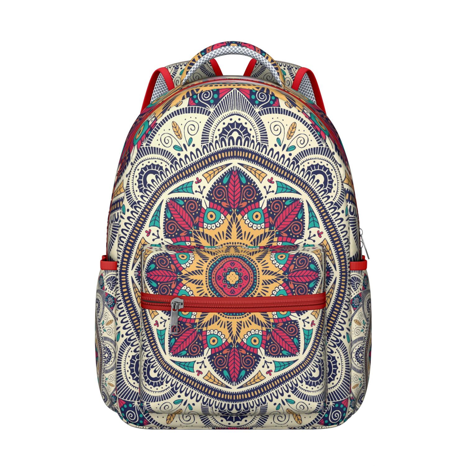 Boho Chic Mandala Students’s Backpack Lightweight School Bag with ...