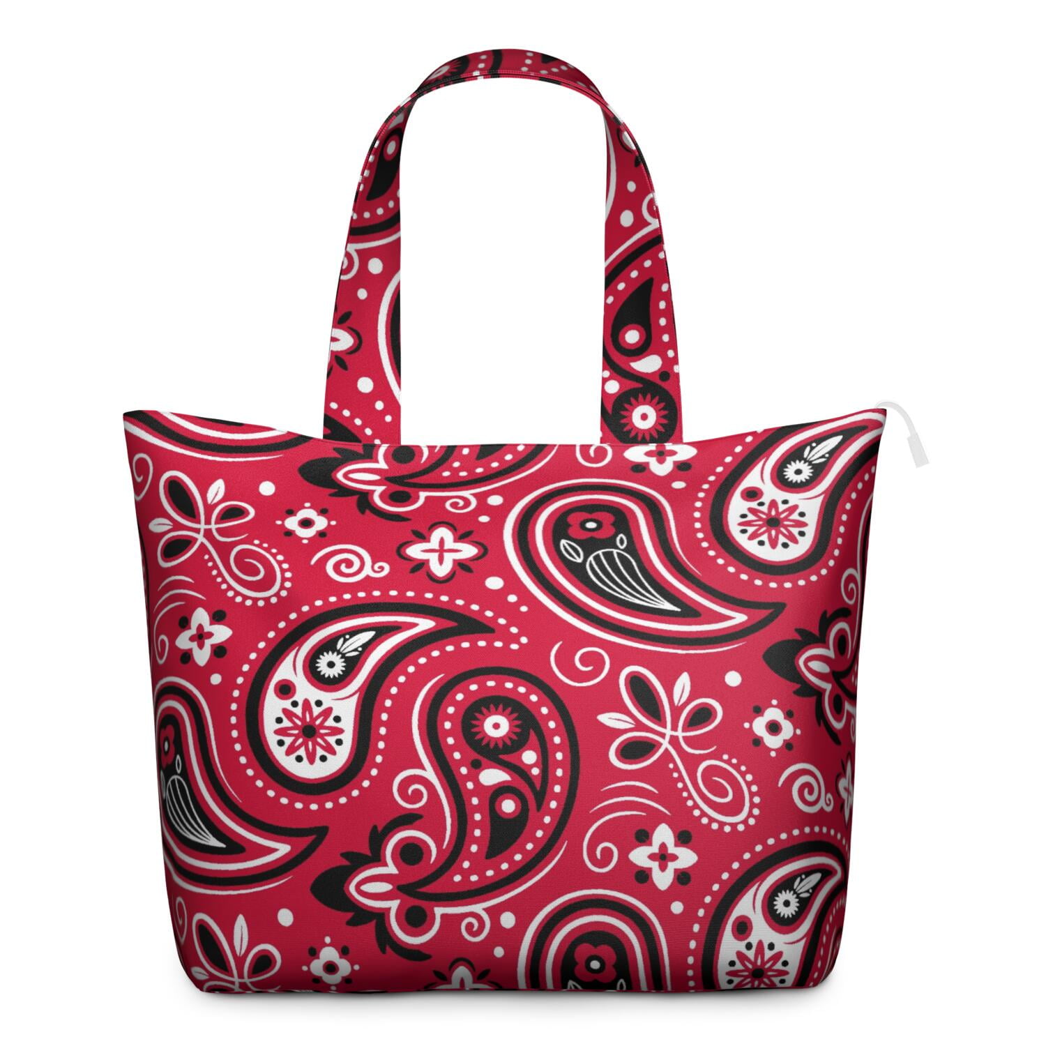 Boho Chic Paisley Floral Weekender Bag - Interior Zippered Section for Tech Gear - Walmart.com