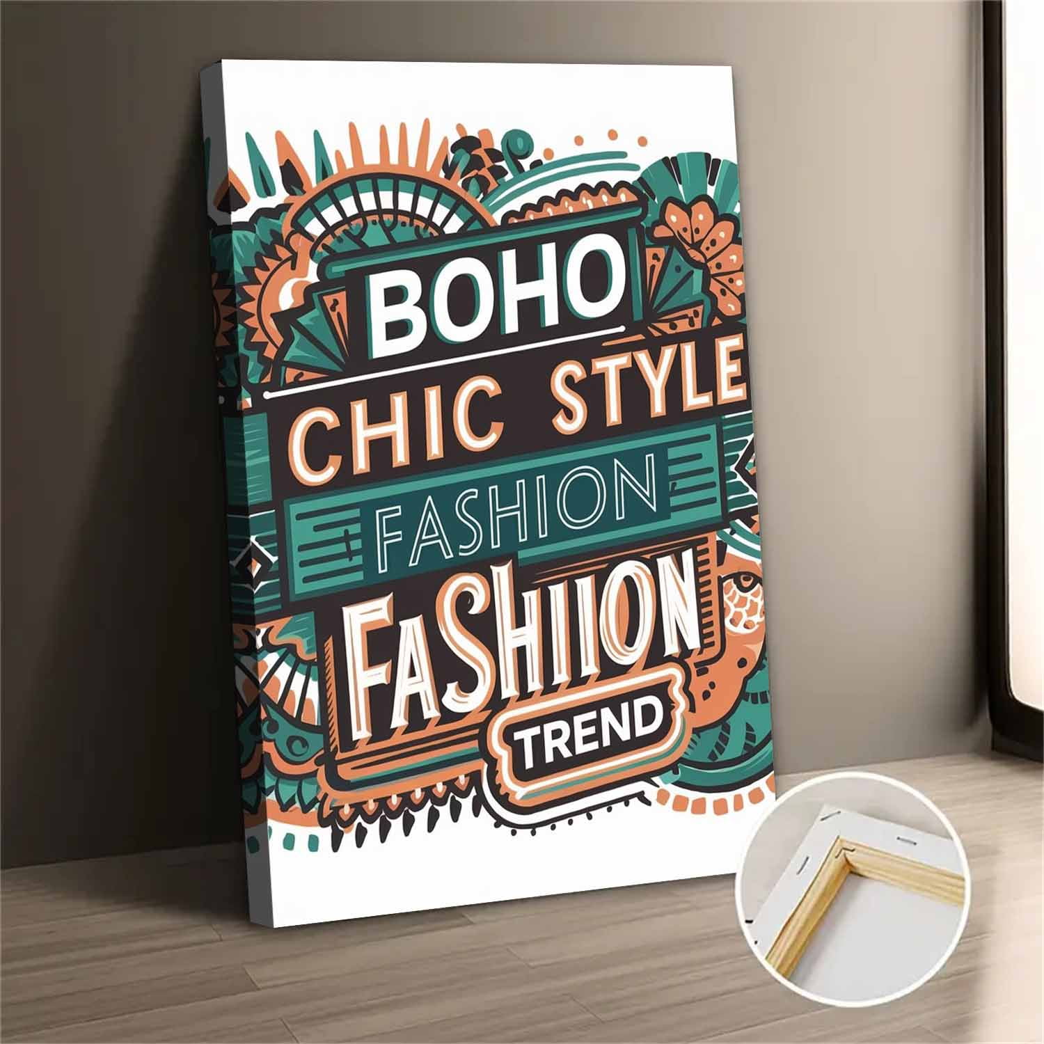 Boho Chic Style Fashion Trend Canvas Wall Art - Walmart.com