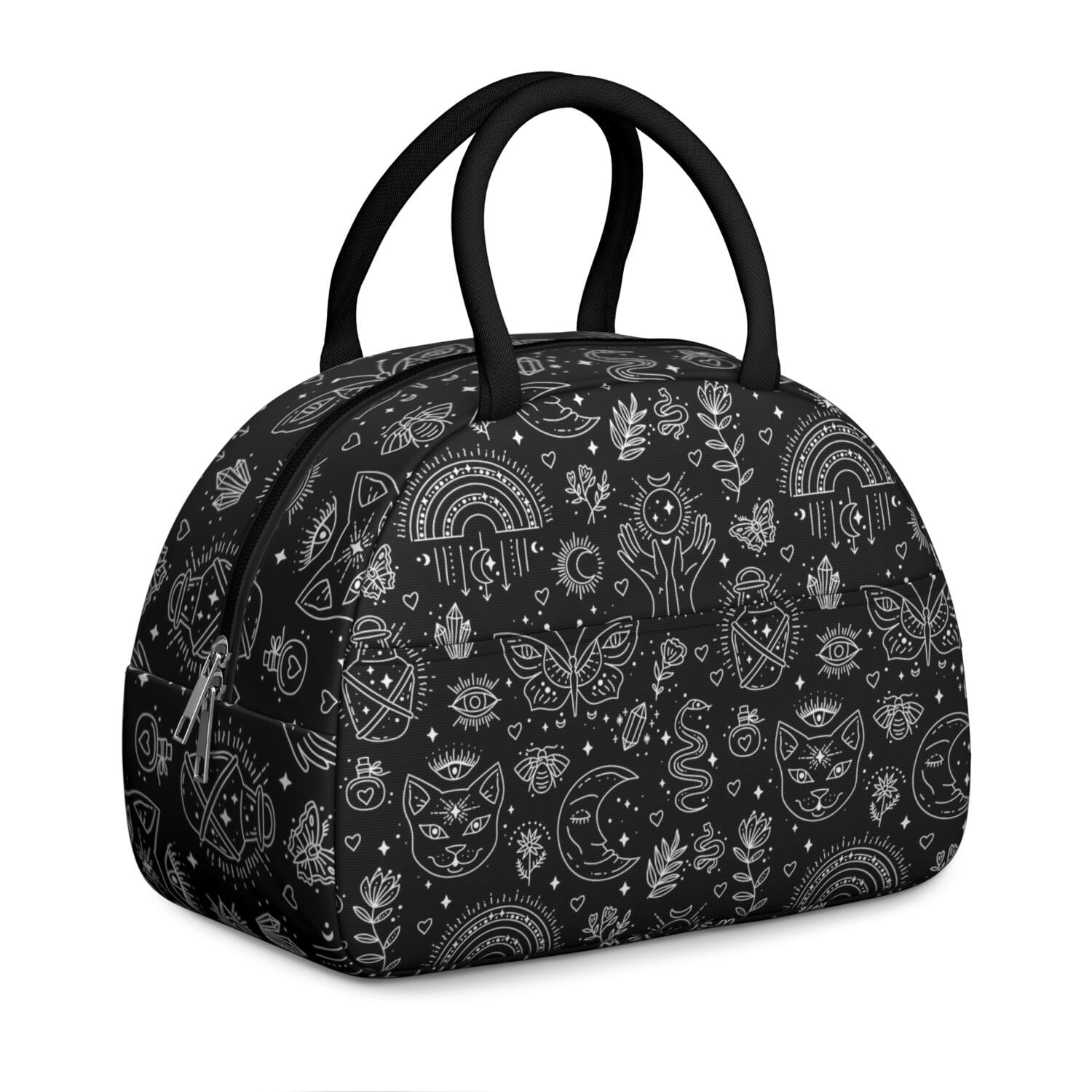 Boho Chic Sun and Moon Lunch Bag, Celestial Pattern Reusable Insulated ...
