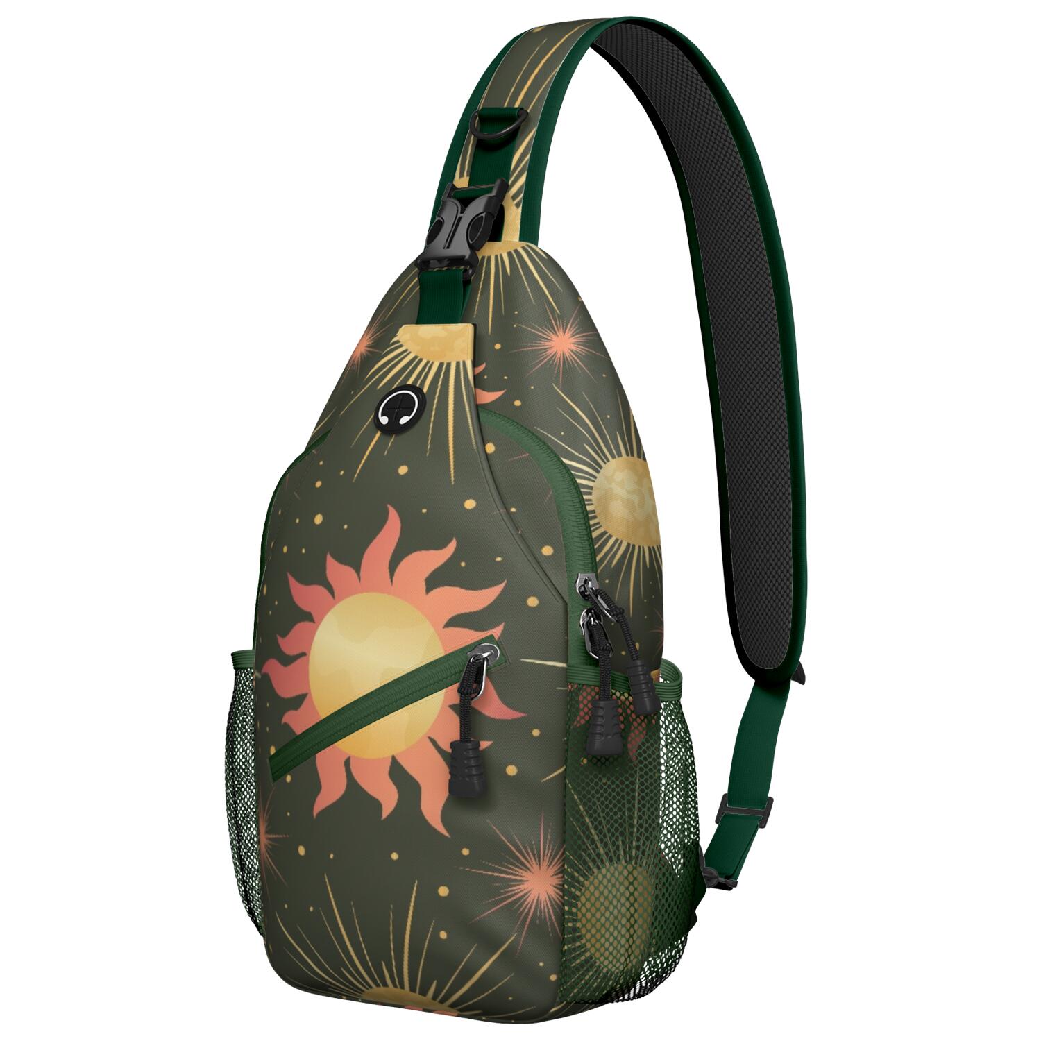 Boho Chic Sunburst and Cosmic Art Chest Bag Gothic Starry Night ...