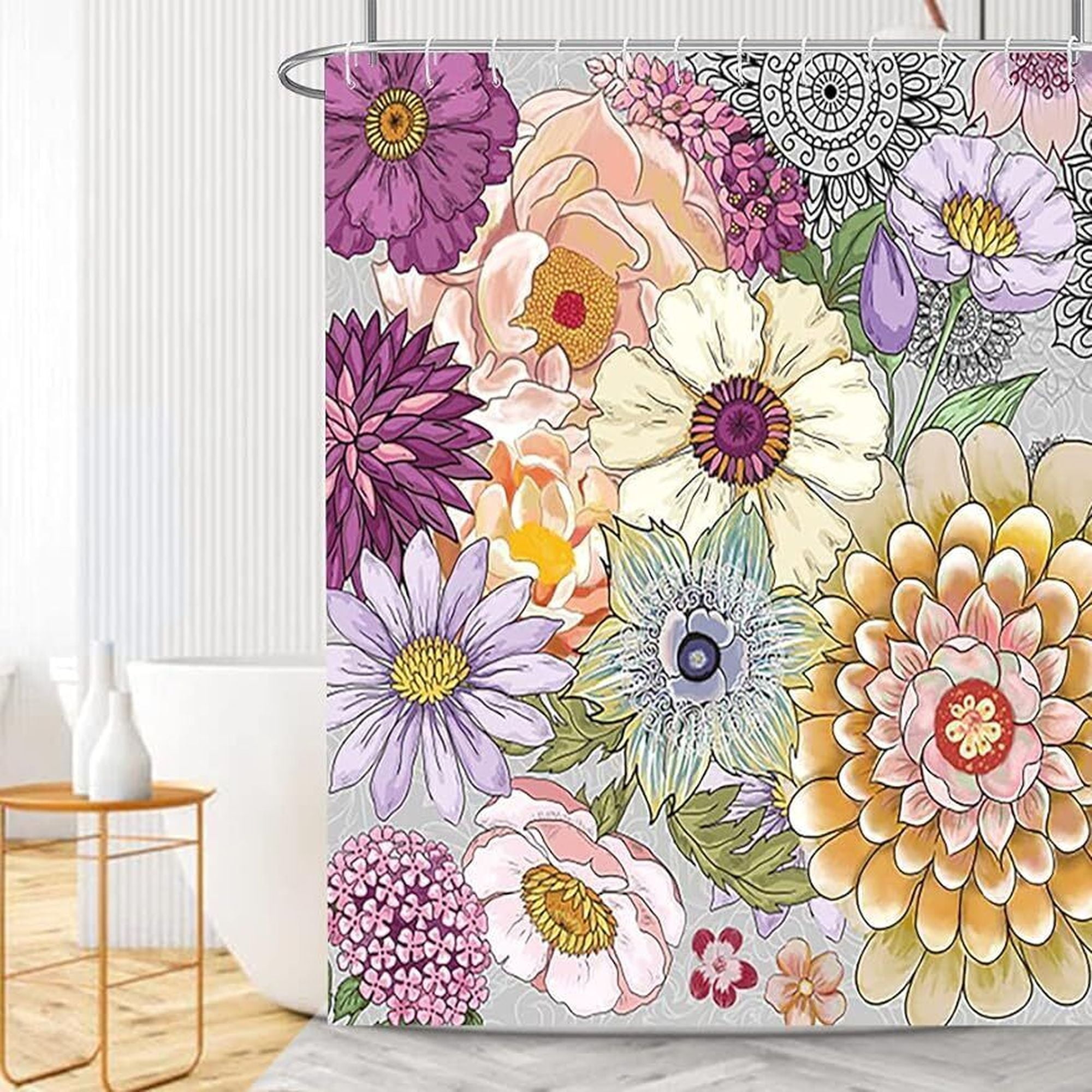 Boho Chic Transform Your Bathroom With Vibrant Floral Shower Curtains