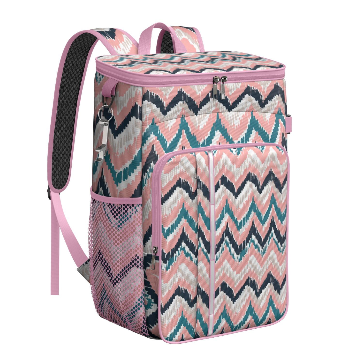 Boho Chic Vintage Fashion Insulated Cooler Backpack - 20L Soft Cooler ...