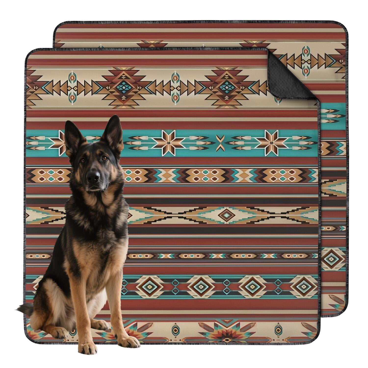 Boho Chic Washable Puppy Pad, Large 48x48 Inch Reusable Dog Potty Mat ...
