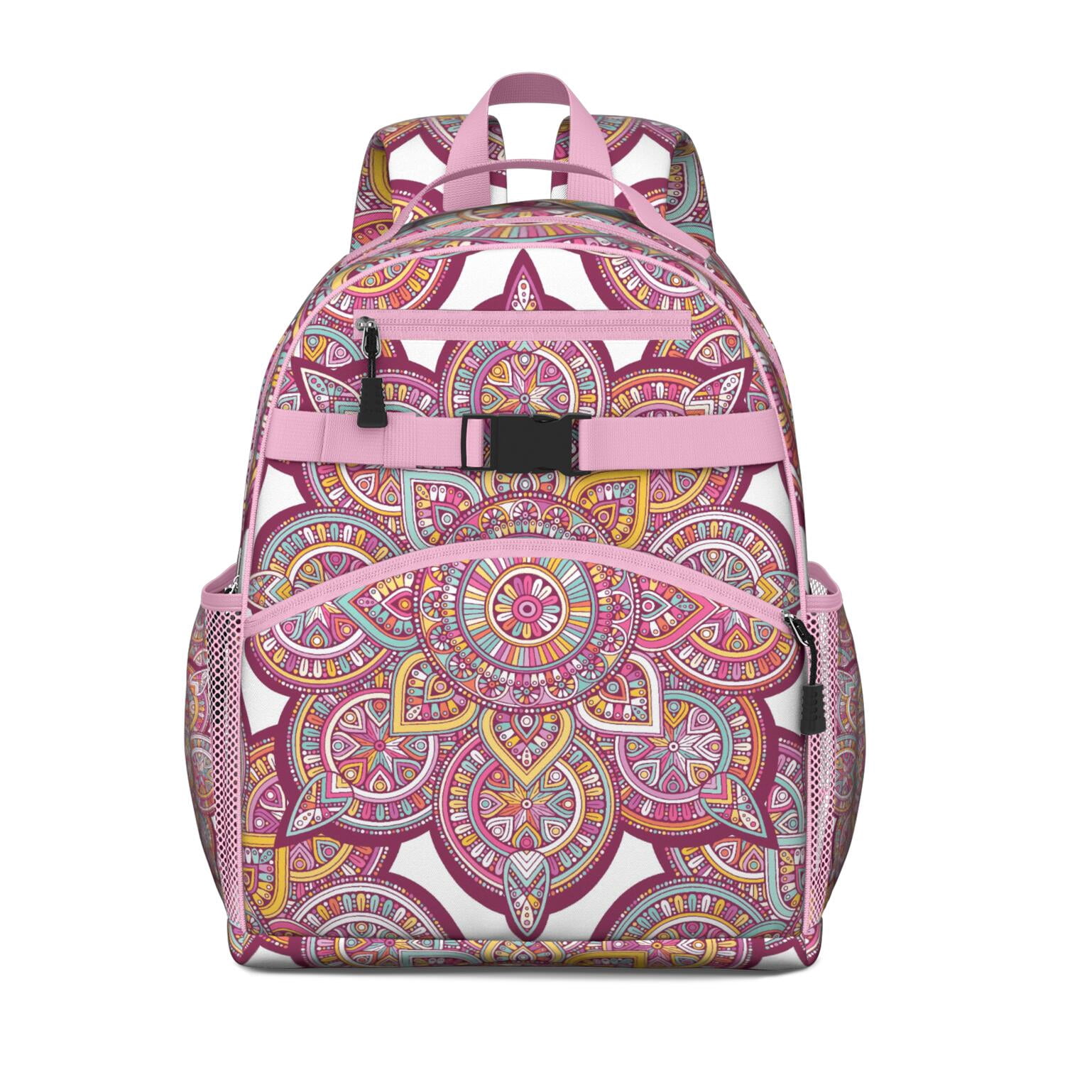 Boho Chic Yoga Design Mystic And Spiritual Elements School Backpack ...