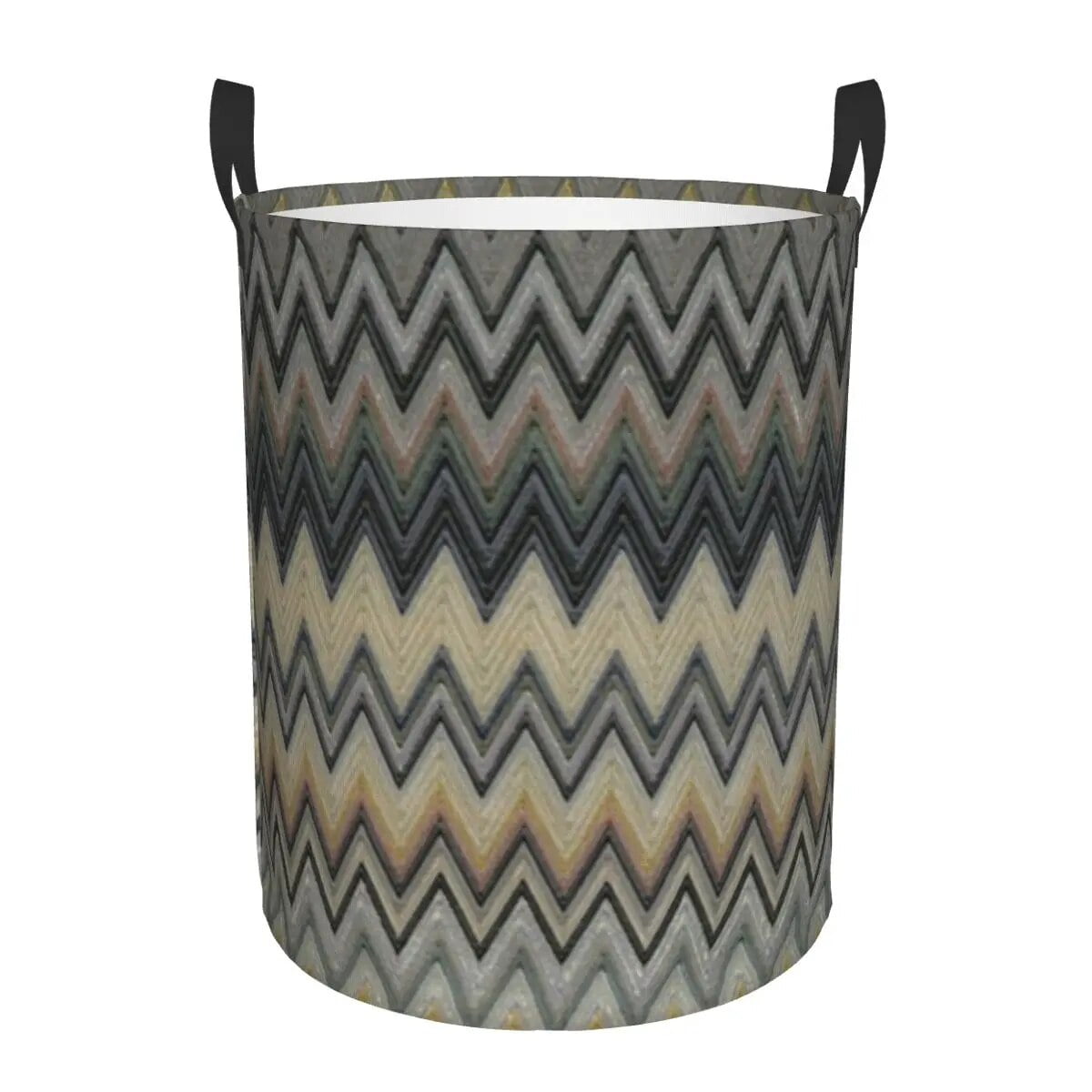 Boho Chic Zigzag Chevron Laundry Hamper Large Storage Basket Modern ...