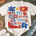 Boho Christian 4th of July Shirt, One Nation Under God, USA Patriotic ...