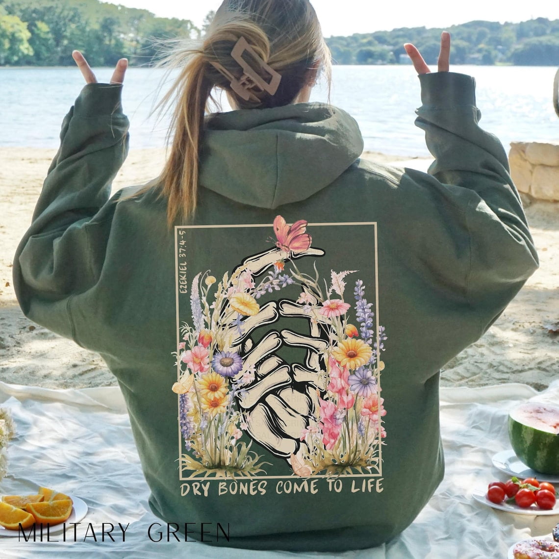Boho Christian Hoodie, Words on Back Hoodie, Bible Verse Hoodie, Faith ...