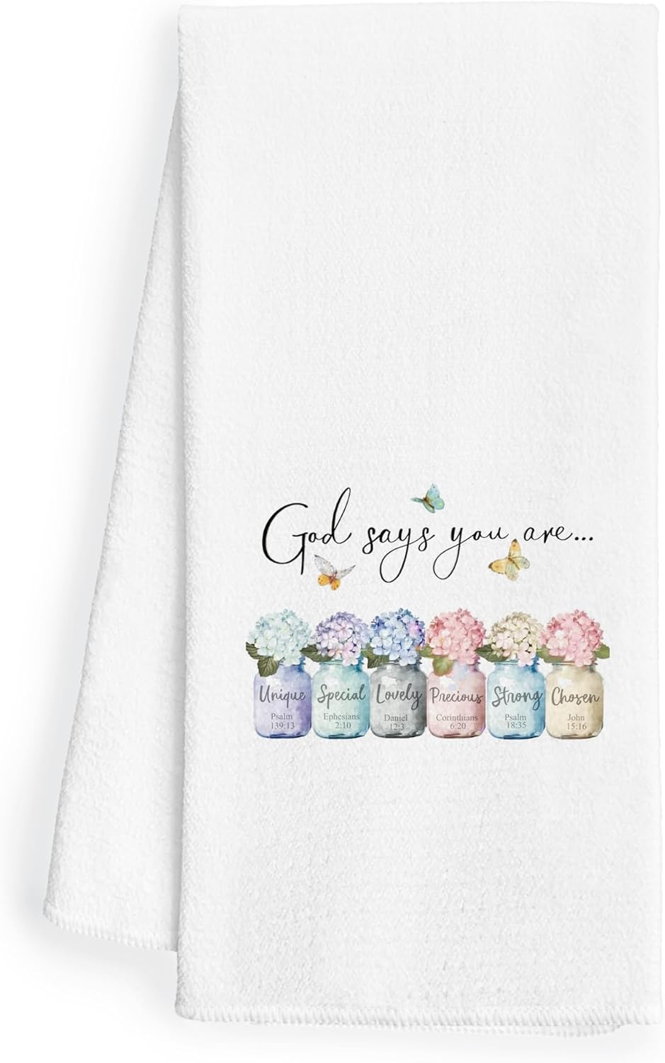 Boho Christian Kitchen Towels 16x24 - God Says You are Christian Dish ...