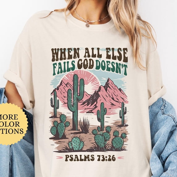 Boho Christian Shirt Woman When All Else Fails Bible Verse ShirtWestern ...