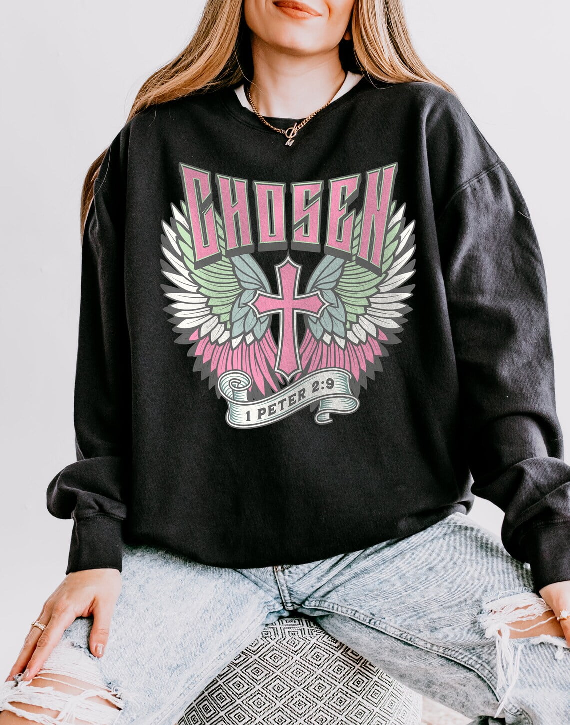 Boho Christian Sweatshirt Christian Clothing Bible Verse Shirts Godly ...