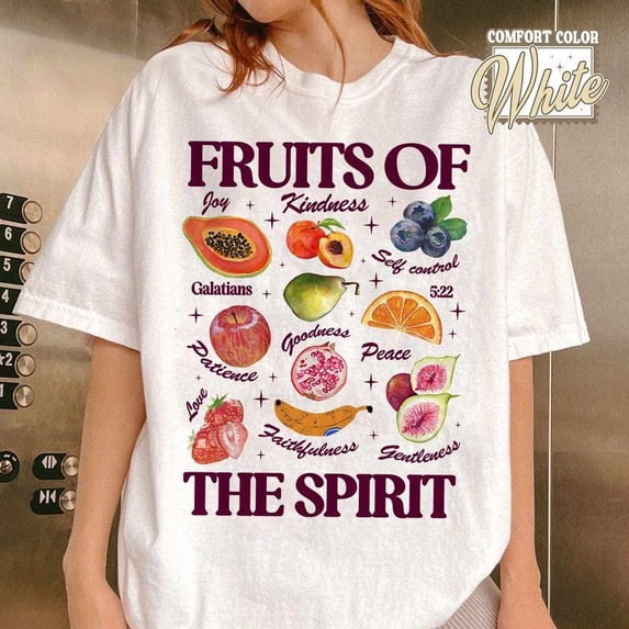 Boho Christian T-Shirt Fruits of the Spirit T-Shirt, Fruits and Gifts ...
