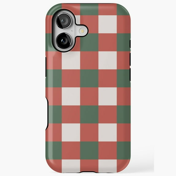 Boho Christmas Buffalo Plaid Holiday Pattern Phone Case with iPhone 17 ...