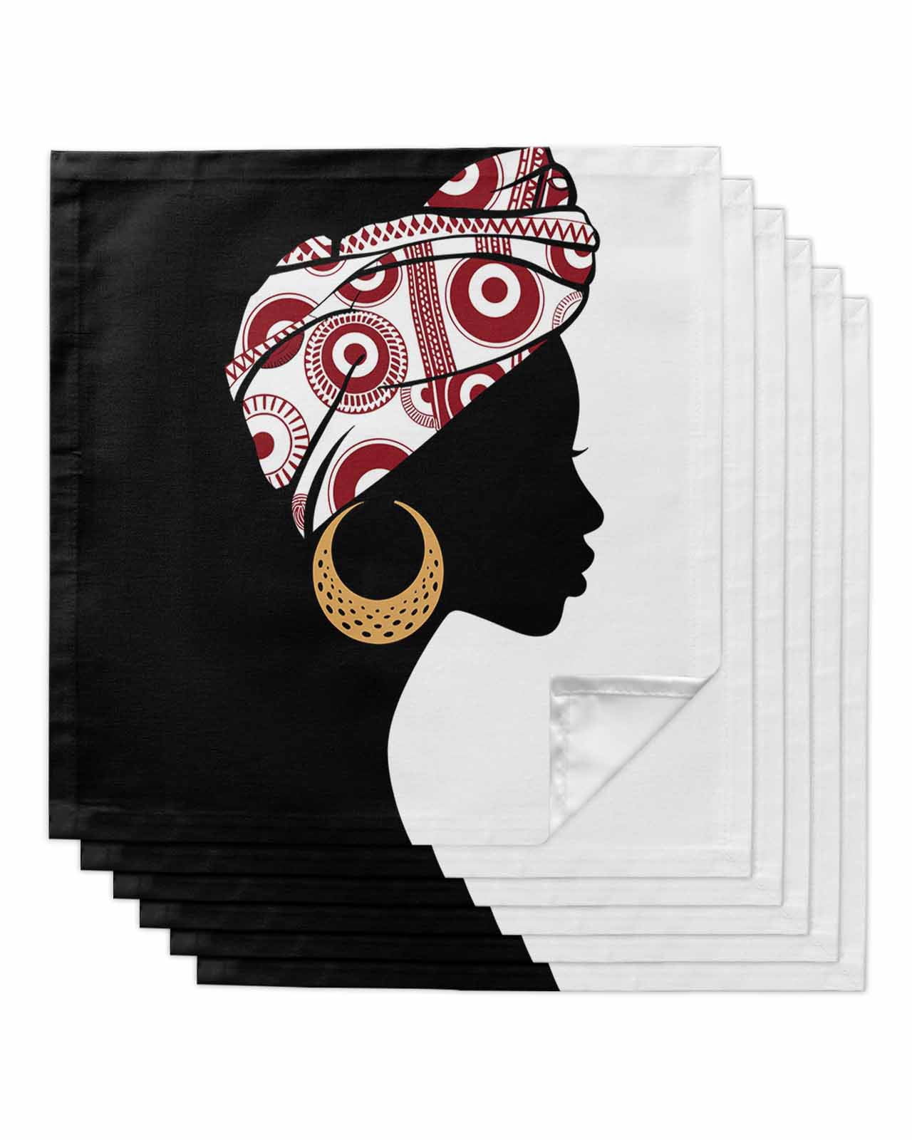 Boho Cloth Napkins Set of 6 Reusable Dinner Napkins, Abstract Bohemia ...