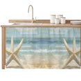 Boho Coastal Beach Cabinet Curtains 32"W x 55"L,Dustproof Sink Skirt ...