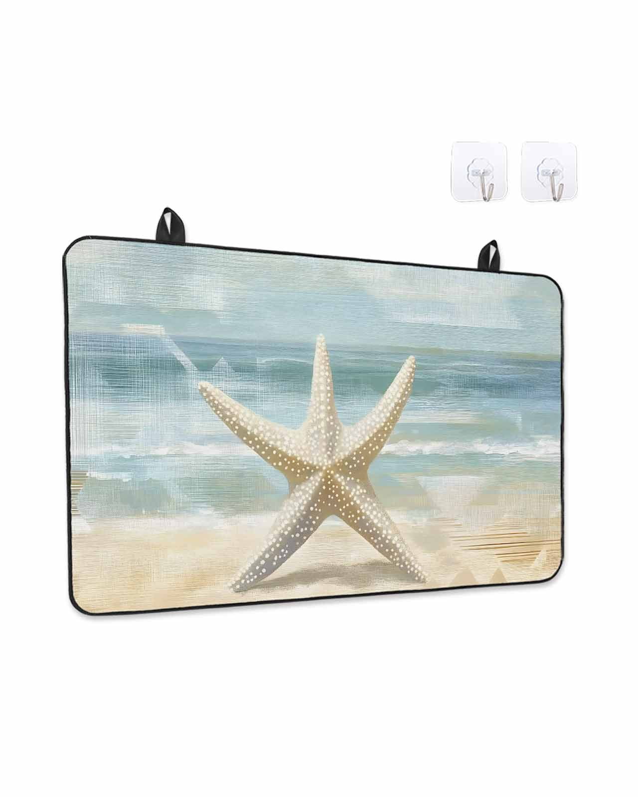 Boho Coastal Beach Stove Top Covers for Electric Stove, Kitchen Glass ...