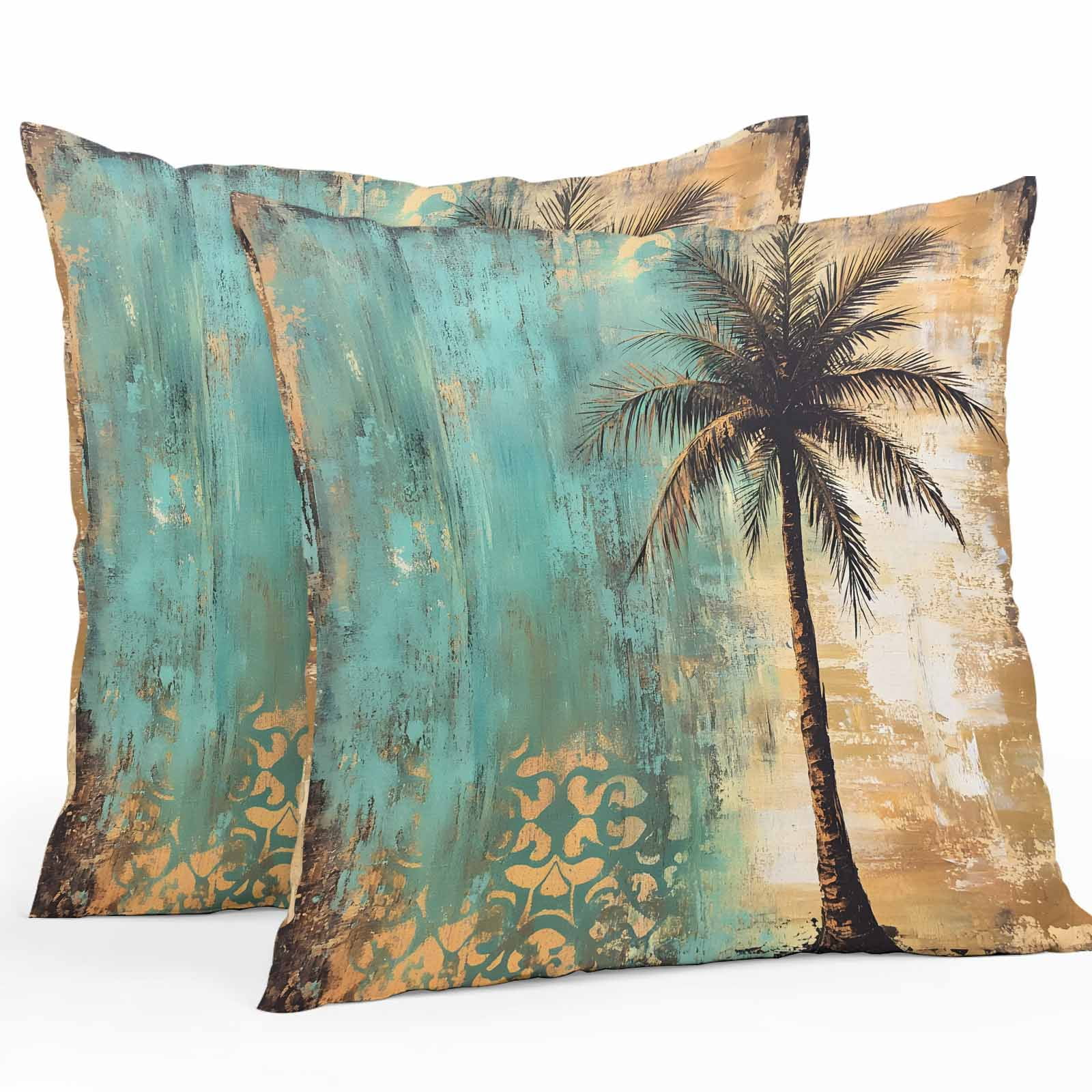 Boho Coastal Beach Waterproof Outdoor Throw Pillow Covers 20''x20 ...