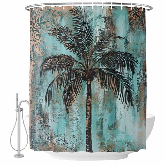 Boho Coastal Tree Shower Curtain Set - Small 36" x 72" Washable Bathtub ...