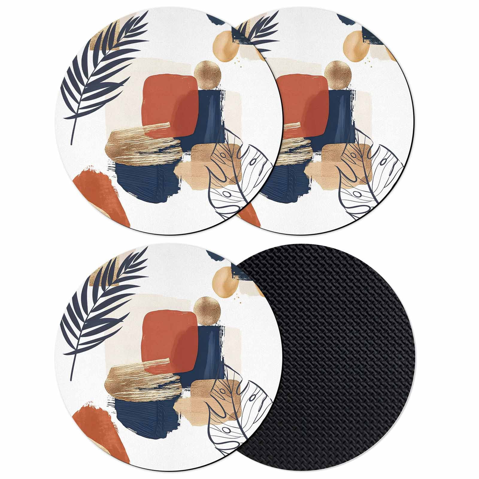 Boho Coasters Set of 4, Absorbent Coasters for Drinks, Middle Century ...
