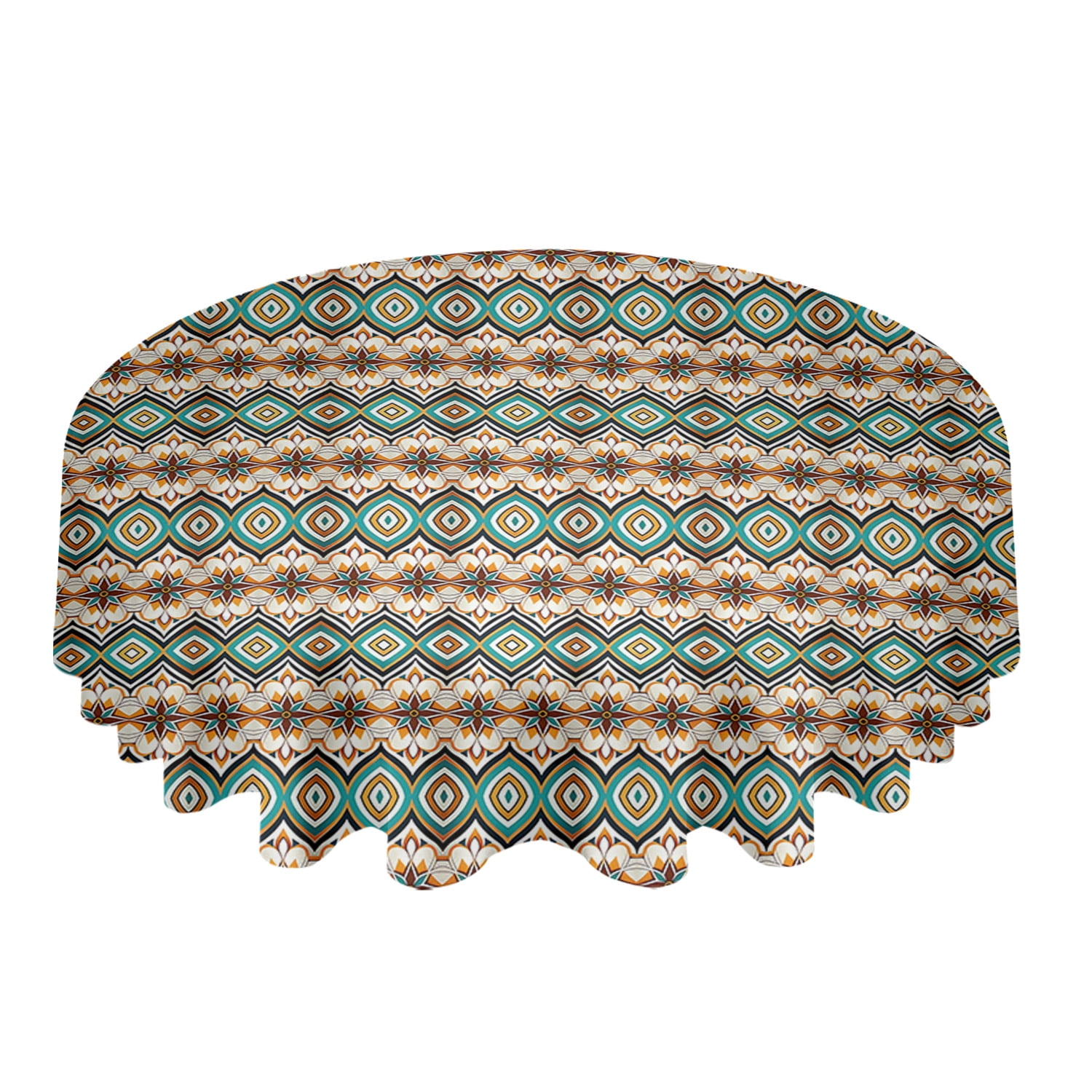 Boho Color Pattern Round Tablecloth Wedding Hotel Table Cover Holiday ...