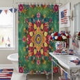 Boho Colorful Flower Shower Curtain for Bathroom, Farmhouse Blossom ...
