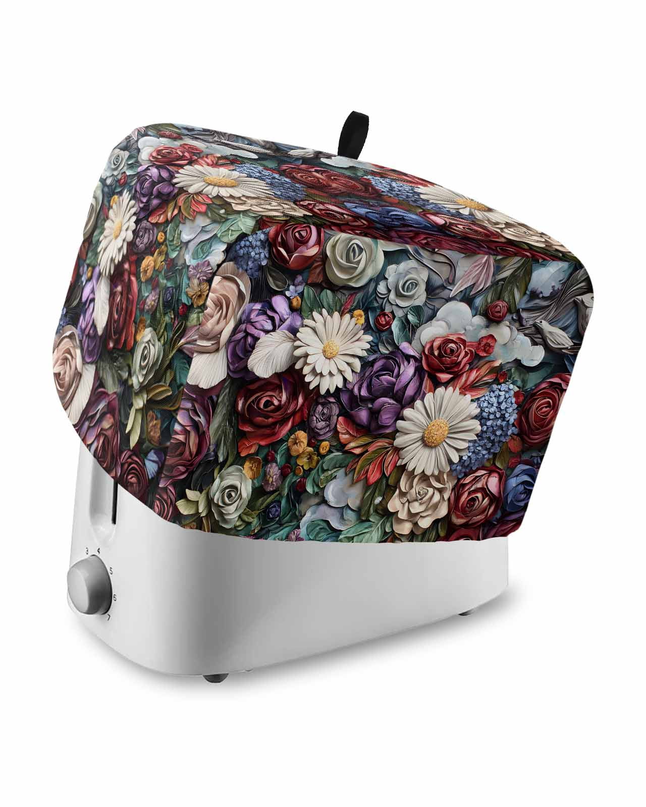 Boho Colorful Flower Small Toaster Cover 2 Slice, Kitchen Appliance ...