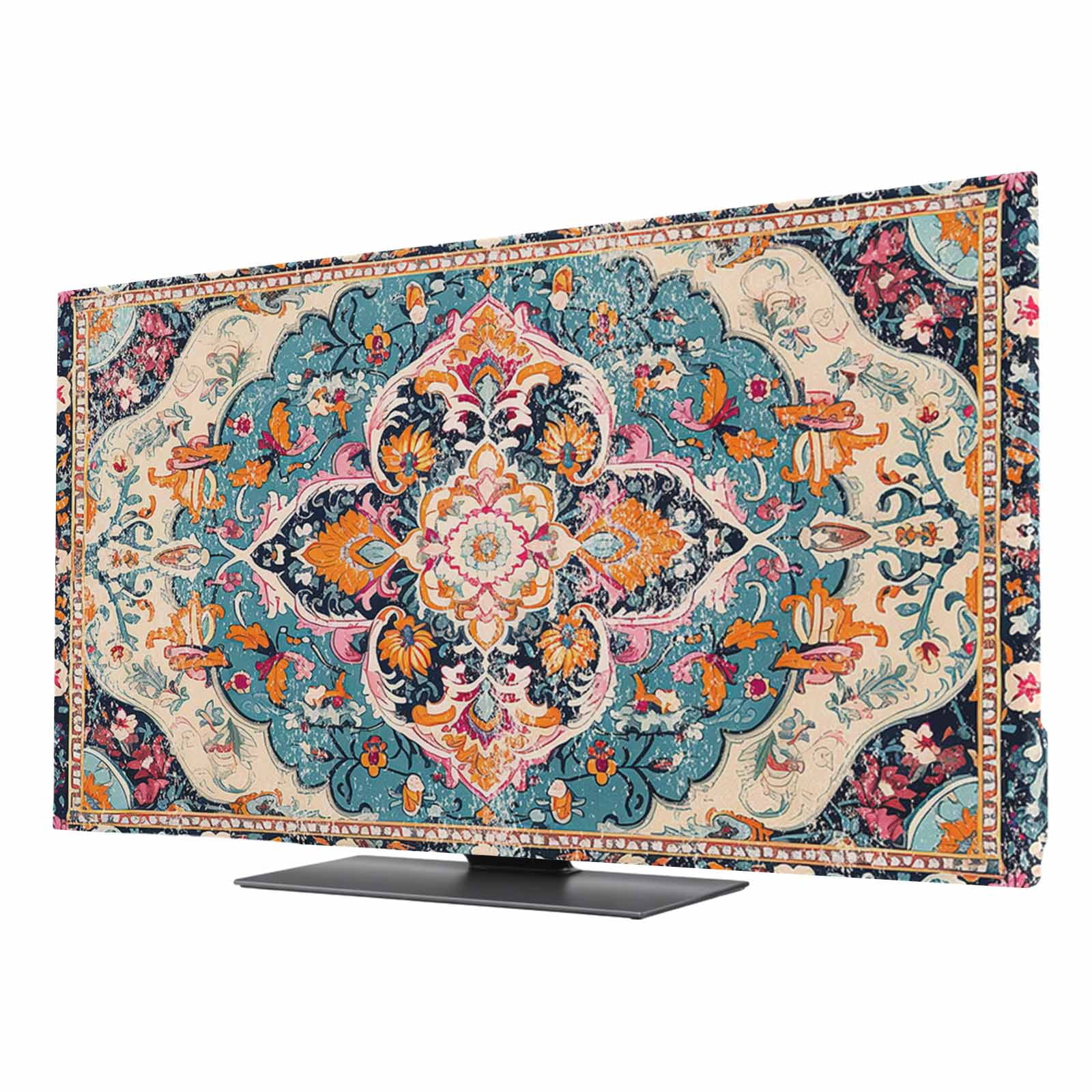 Boho Colorful TV Cover for 40 Inch Screen, Stretch Fabric Dustproof TV ...