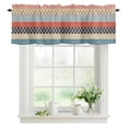 Boho Colorful Valances for Windows, Striped Ethnic Style Geometric ...