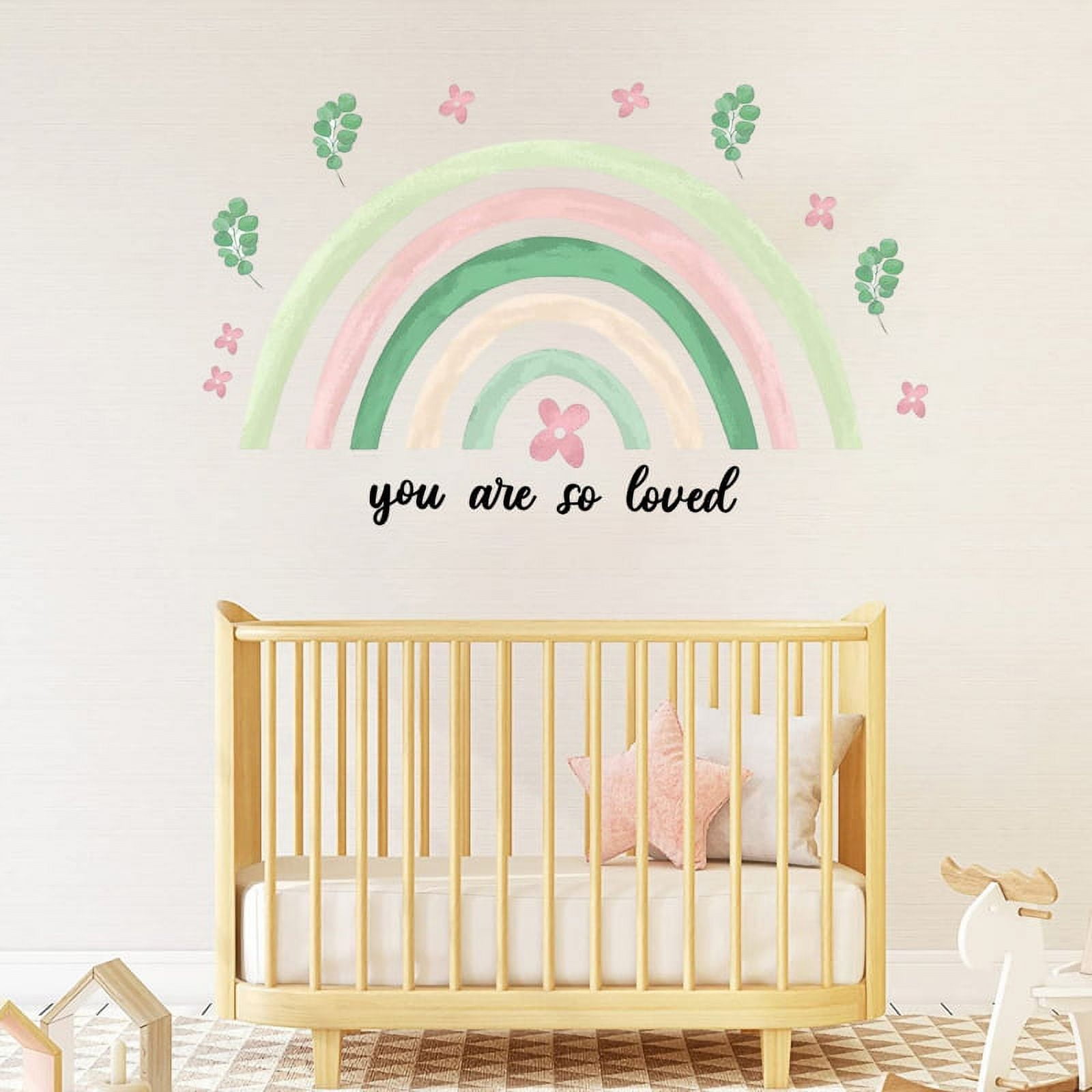 Boho Colorful Wall Decals,Large Flowers Decal for Kids Playroom Bedroom ...