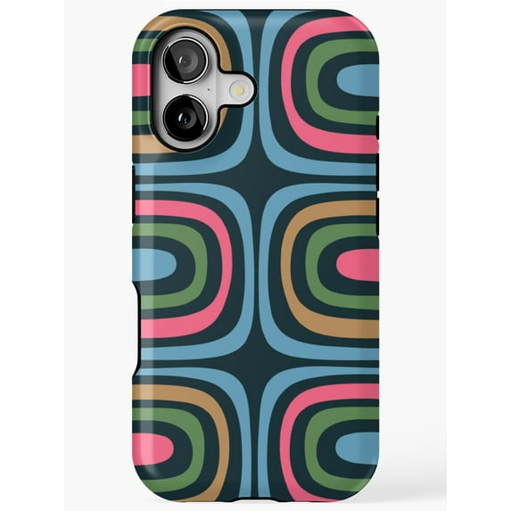 Boho Confaab Retro Vertical Abstract iPhone Case 11 12 13 14 15 16 17 ...