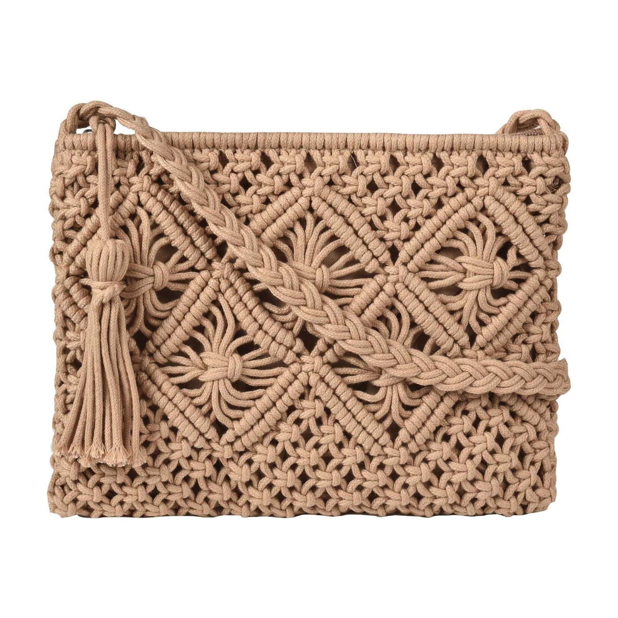Boho Cotton Crocheted Purse Summer Beach Purse Crossbody Bag, Boho ...