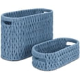 Boho Cotton Rope Woven Toilet Paper Storage Baskets Set of 2, Bathroom ...