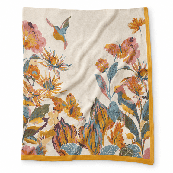 Boho Cotton Throw Blanket 60 x 80 Inch, Lightweight Breathable Woven ...