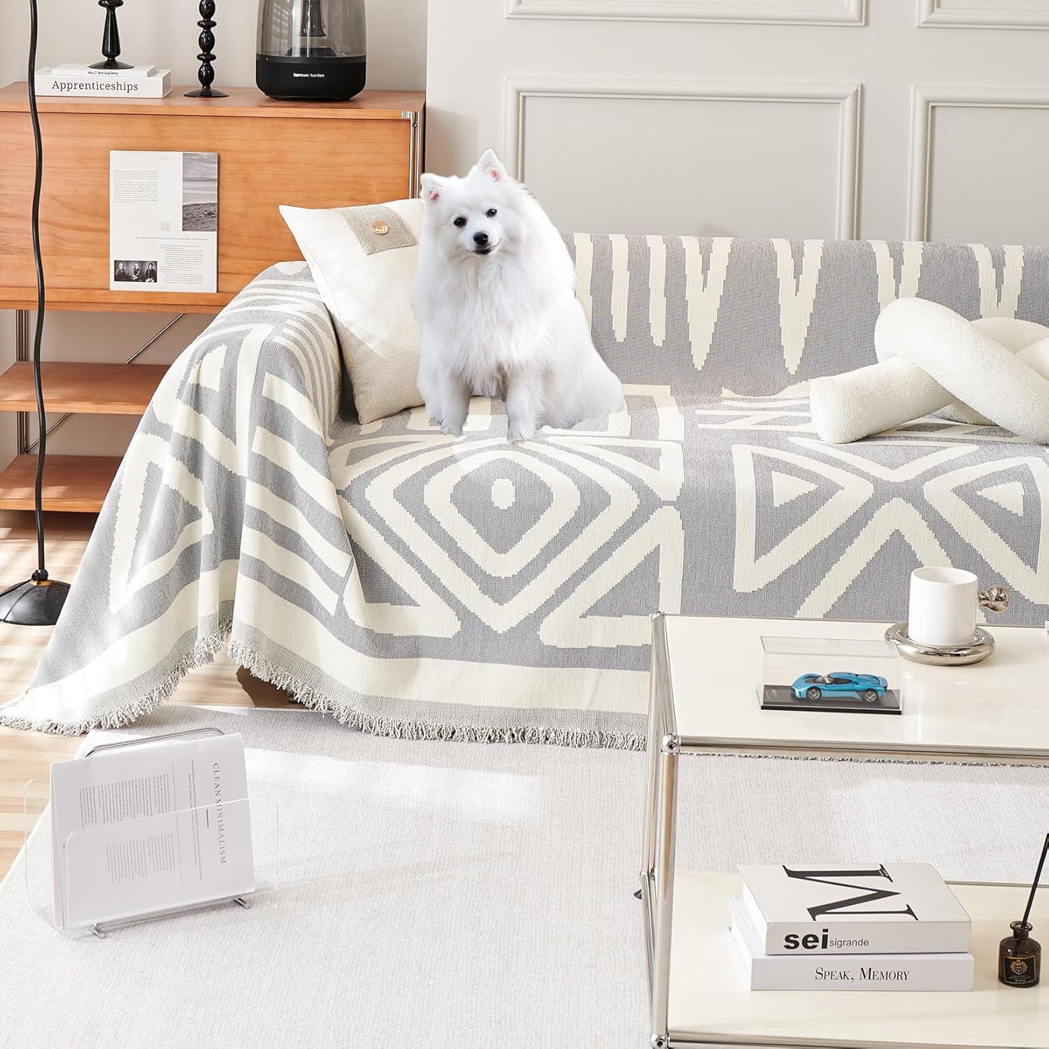 Boho Couch Cover,Chenille Pet Couch Cover,Sectional Sofa Cover for Dog ...