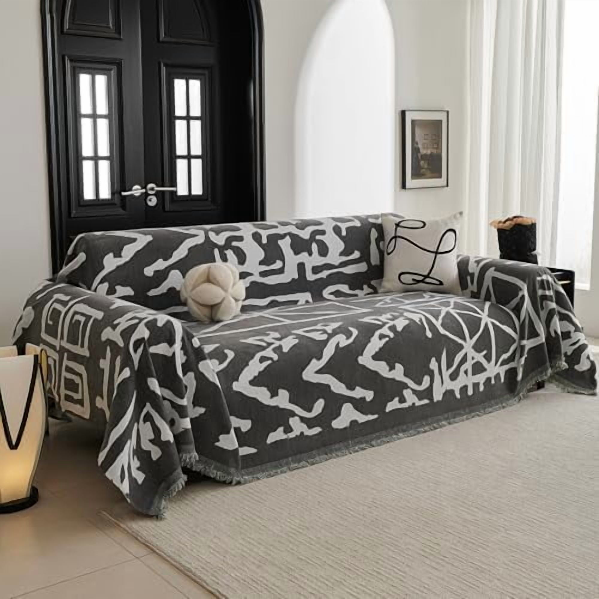 Boho Couch Cover Sofa Covers, Couch Covers for 2 Cushion Couch Sofa ...