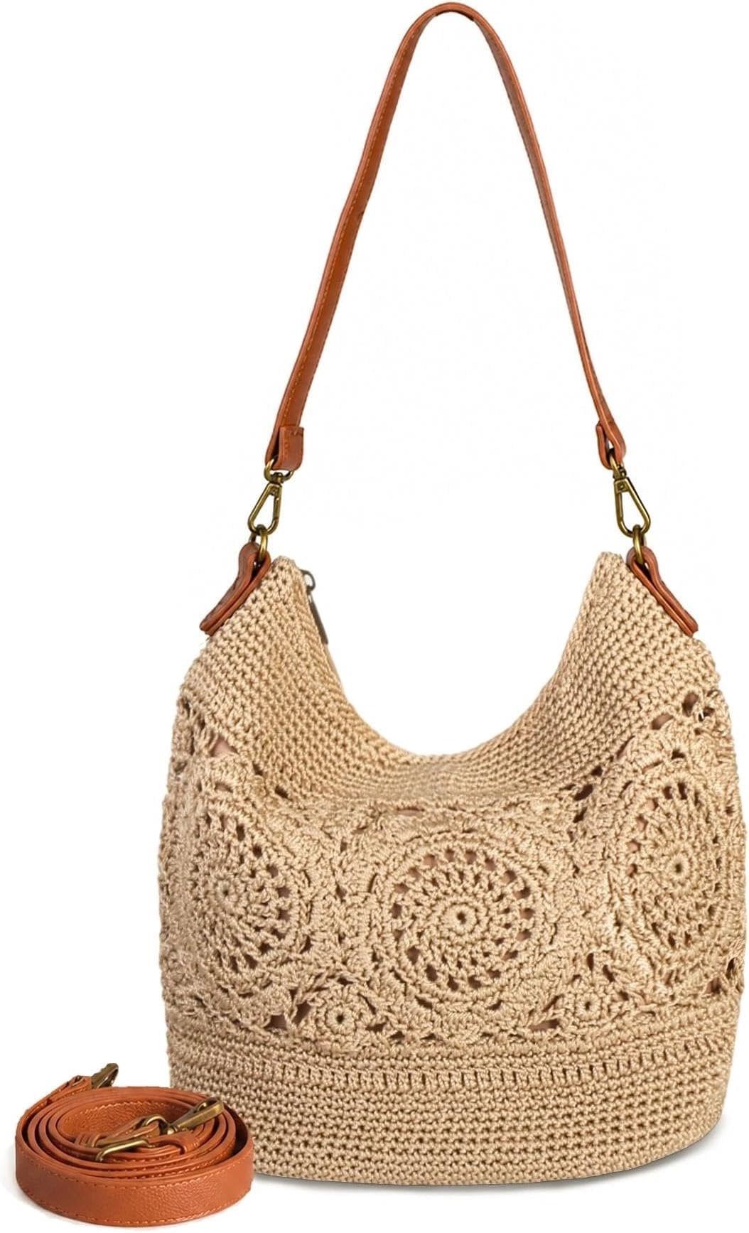 Boho Crochet Crossbody Bag Women Hobo Purse Large Tote Bag for Summer ...