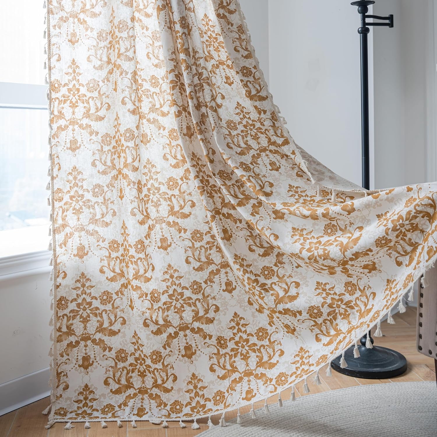 Boho Curtains for Bedroom Living Room 96 Inches Length Long, Printing ...