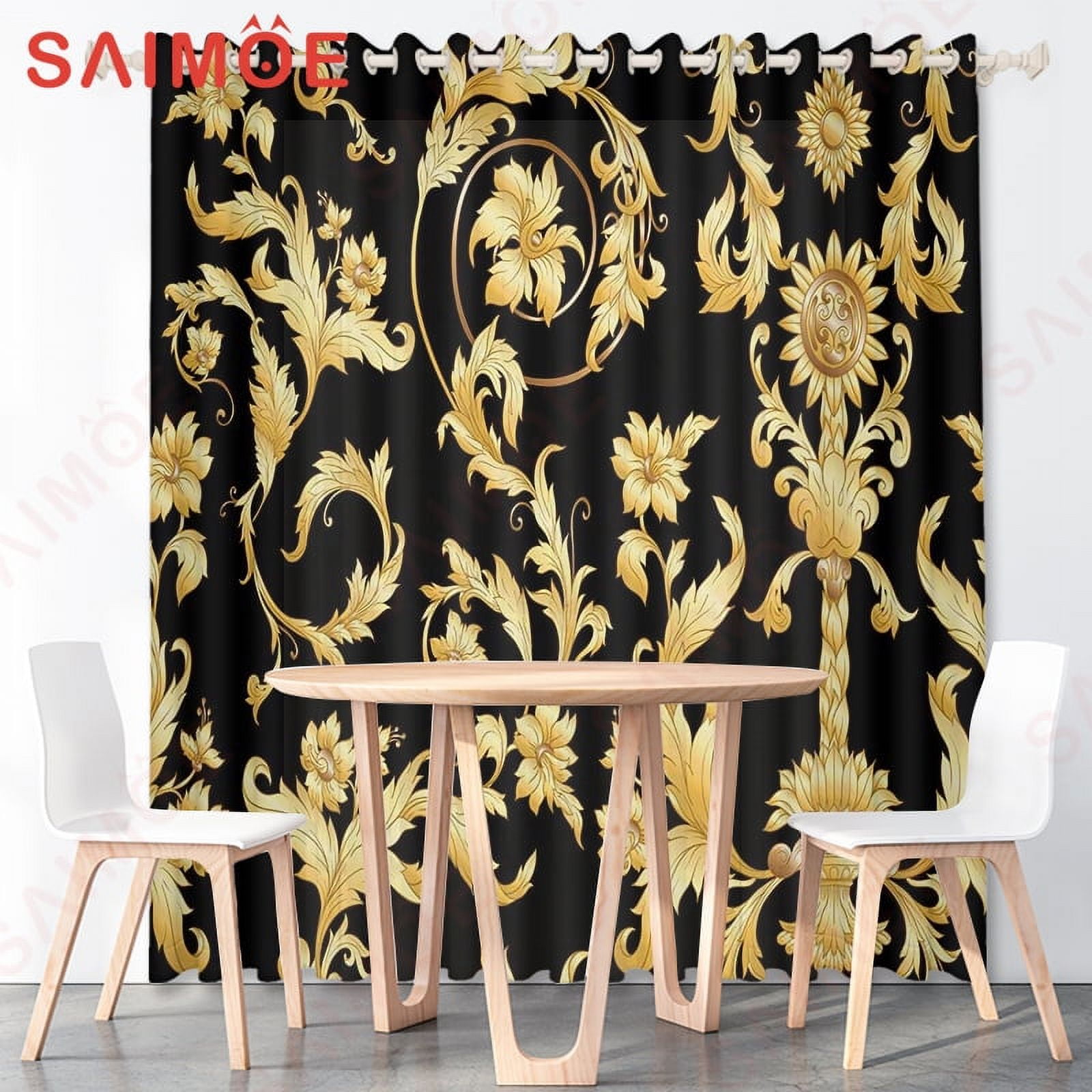 Boho Curtains Modern Abstract Art Minimalist Arch Line Leaves Bohemian ...