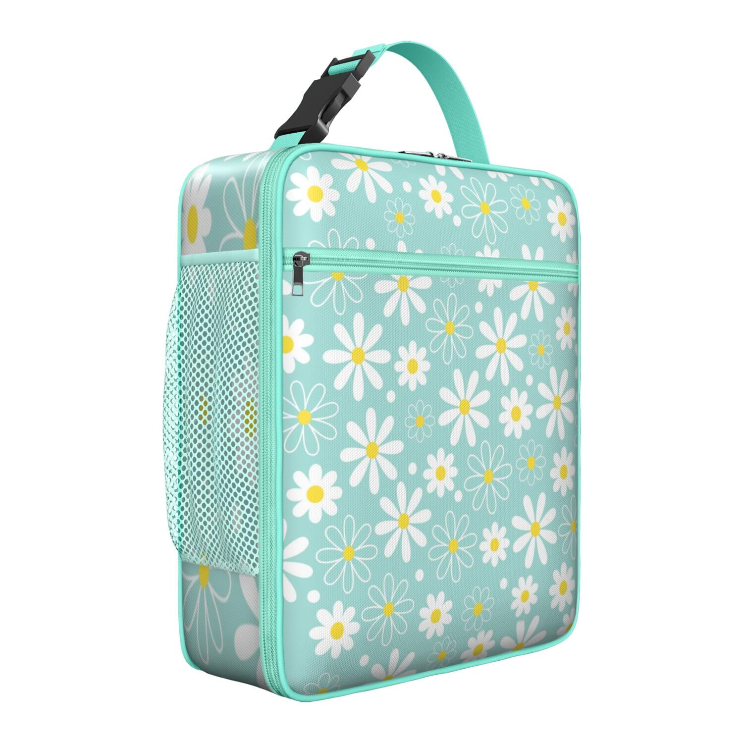 Boho Daisy Artwork Lunch Bag, Aesthetic Insulated Thermal Tote with ...