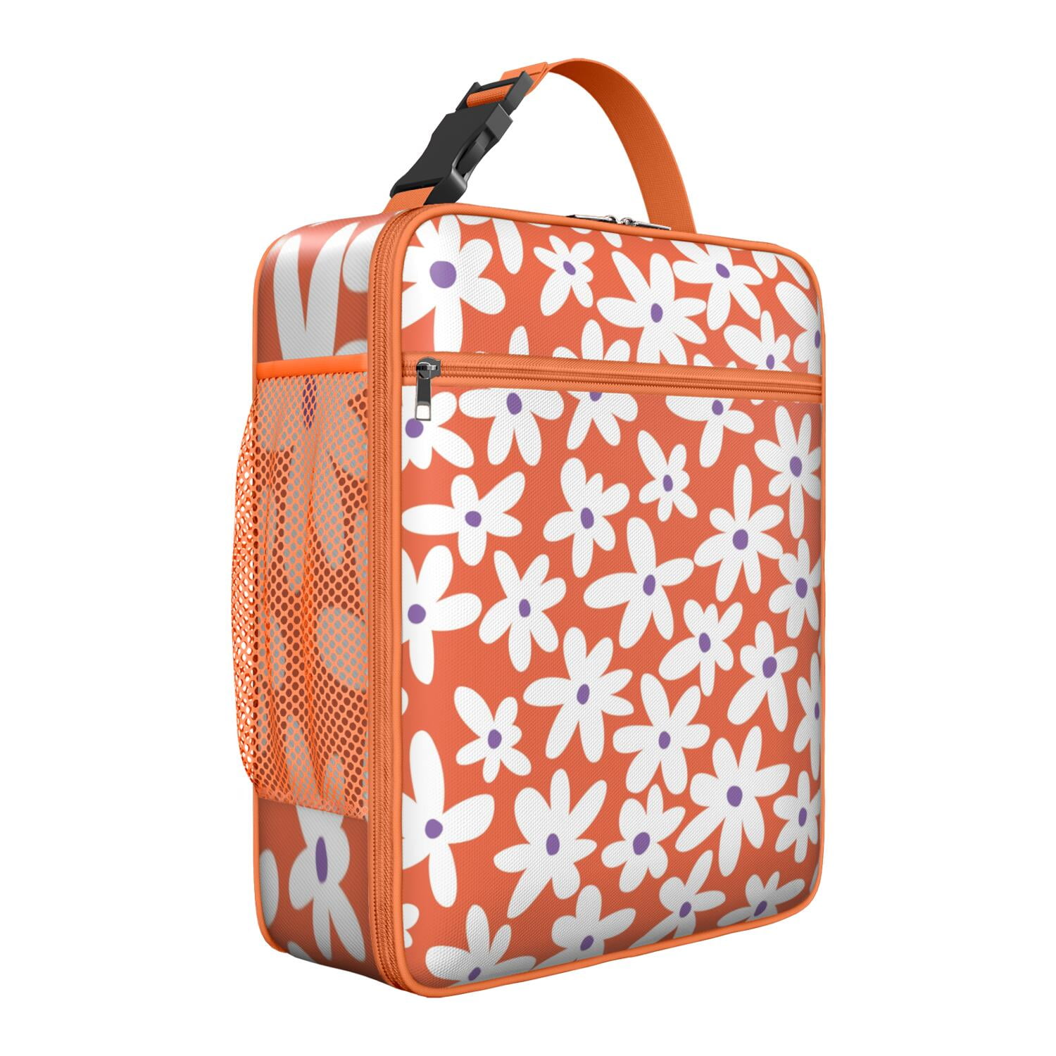 Boho Daisy Artwork Lunch Bag, Aesthetic Insulated Thermal Tote with ...