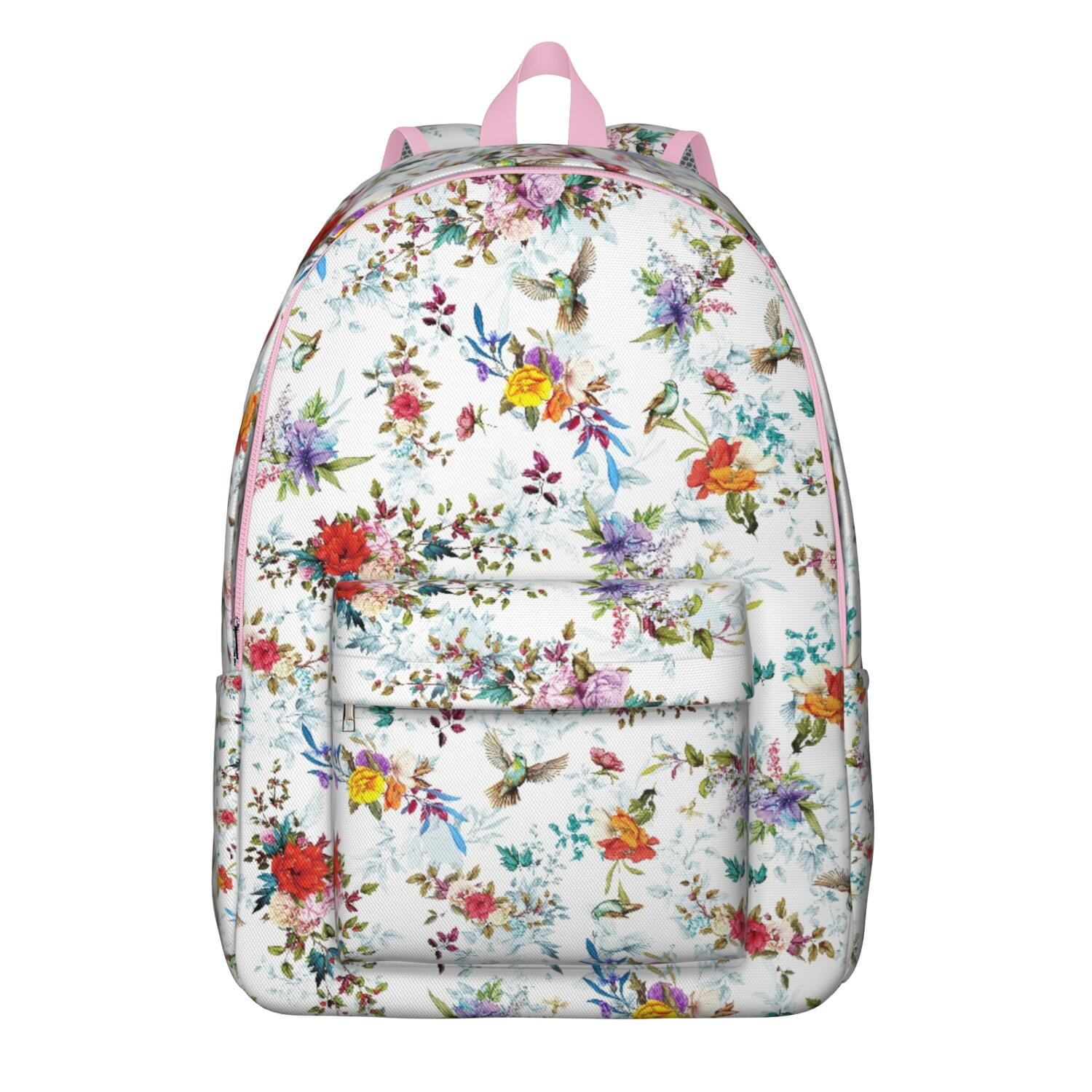 Boho Daisy Backpack - Retro Floral Waterproof Bookbag with Sunny Yellow ...